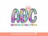 Bright Floral Doodle Letters PNG, Hand Drawn Neon colors Alpha A-Z Set