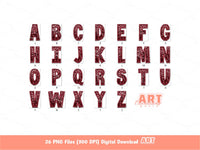 Maroon Sequin Letters PNG, Faux Embroidered Dark Red Burgundy Glitter ...