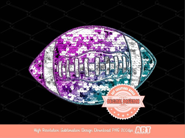 Pink Blue Gradient Football Sequin PNG, Metallic holographic Colors Fo ...